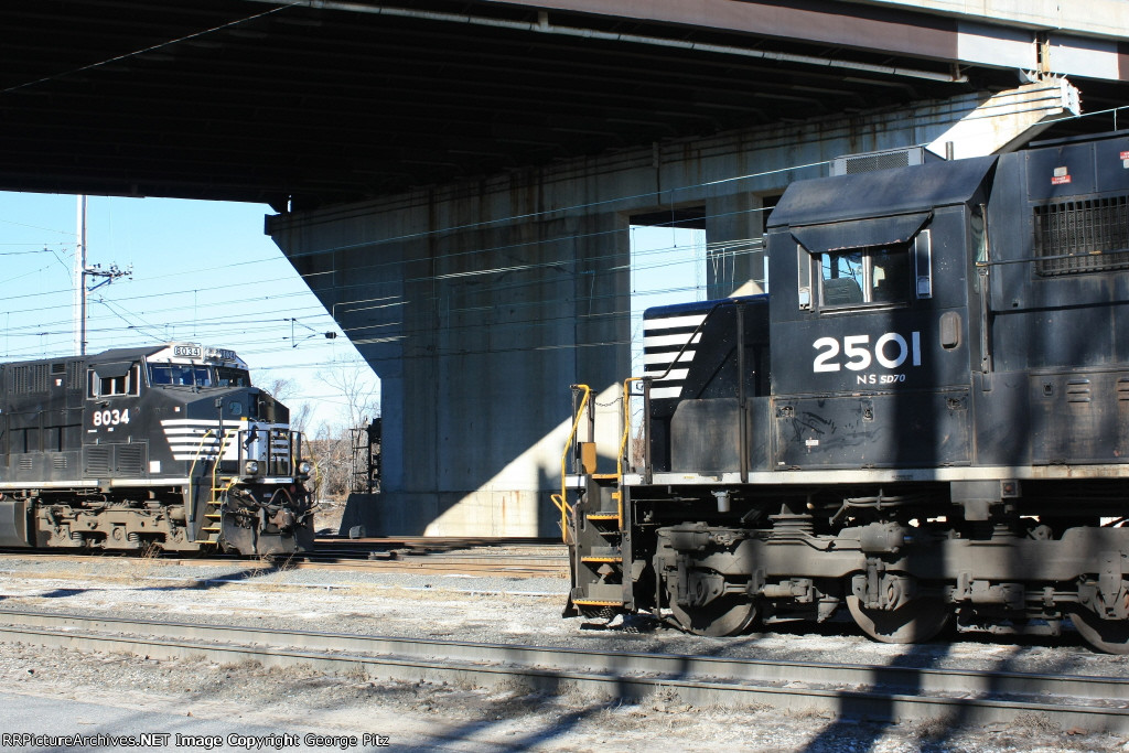 NS 2501 and 8034 at Bay View yard